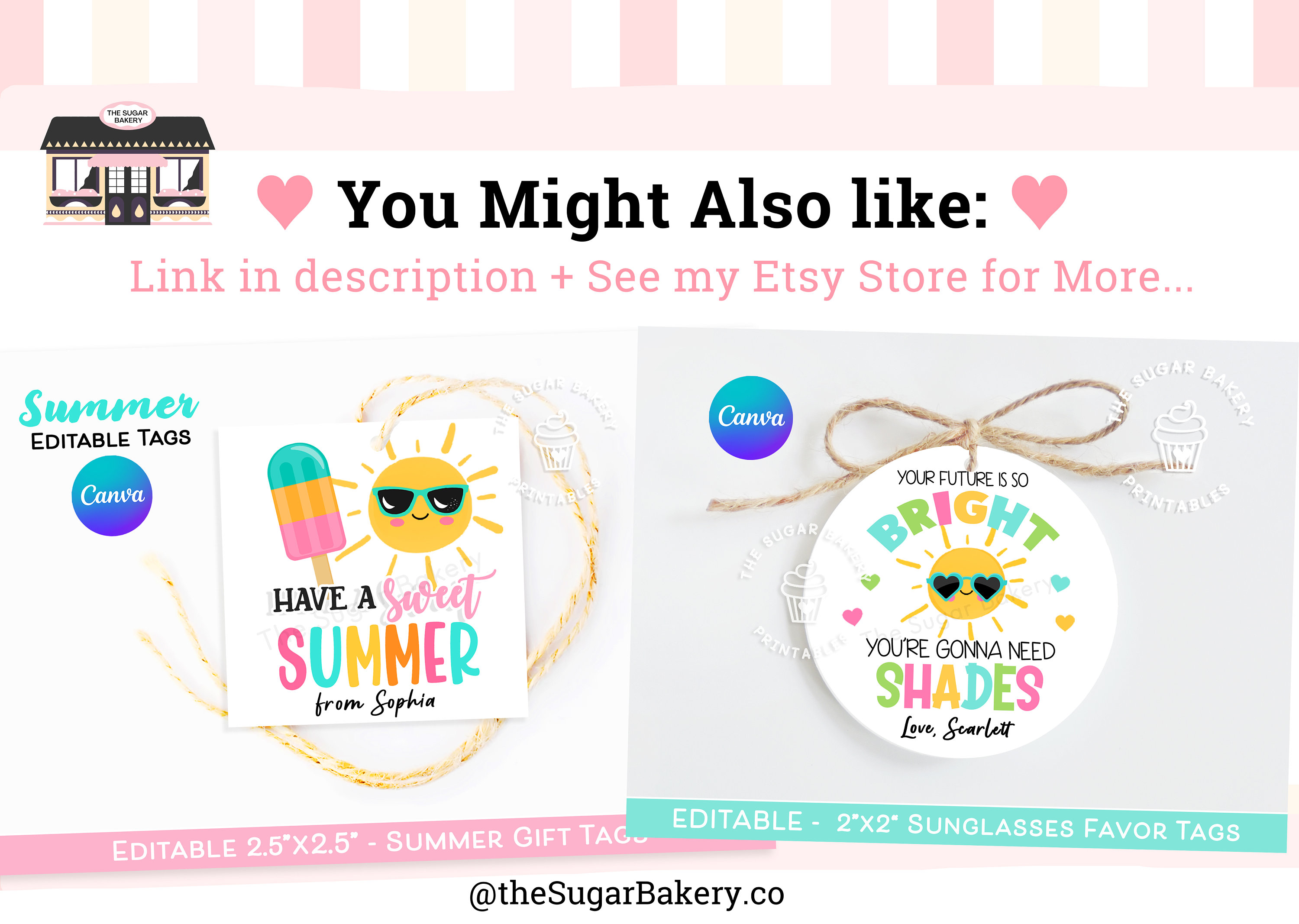 Have a SWEET Summer Tag, EDITABLE Ice Cream Popsicle Tag, Have a Sweet ...