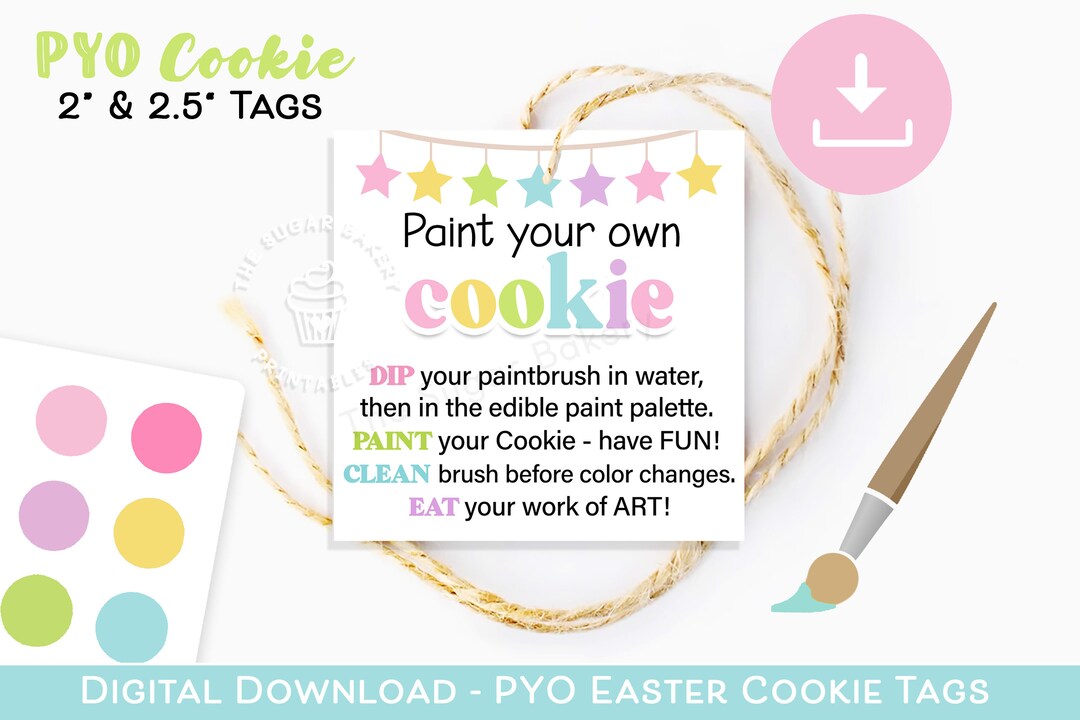 PYO Cookie Tag, Easter PYO Cookie Tags Instructions, PYO Instructions ...