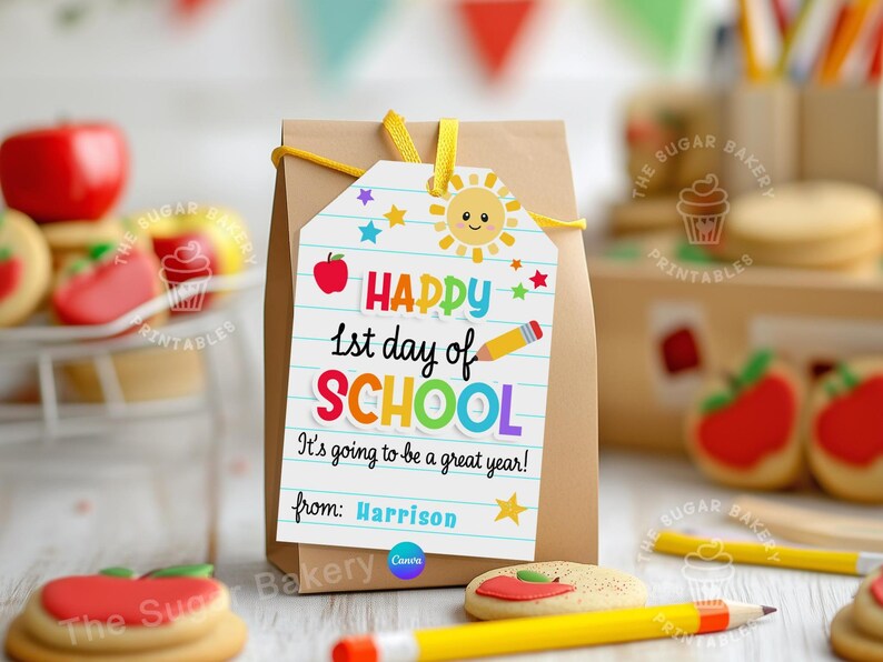 First Day of School Tags EDITABLE, Welcome BACK to SCHOOL Tags, Happy ...