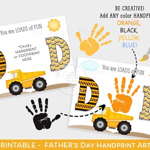 Father's Day Handprint, Handprint Art Craft for Father's Day, Dump ...