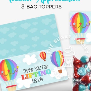TEACHER Treat Bag Topper, Thank You for Lifting Us up , Staff ...