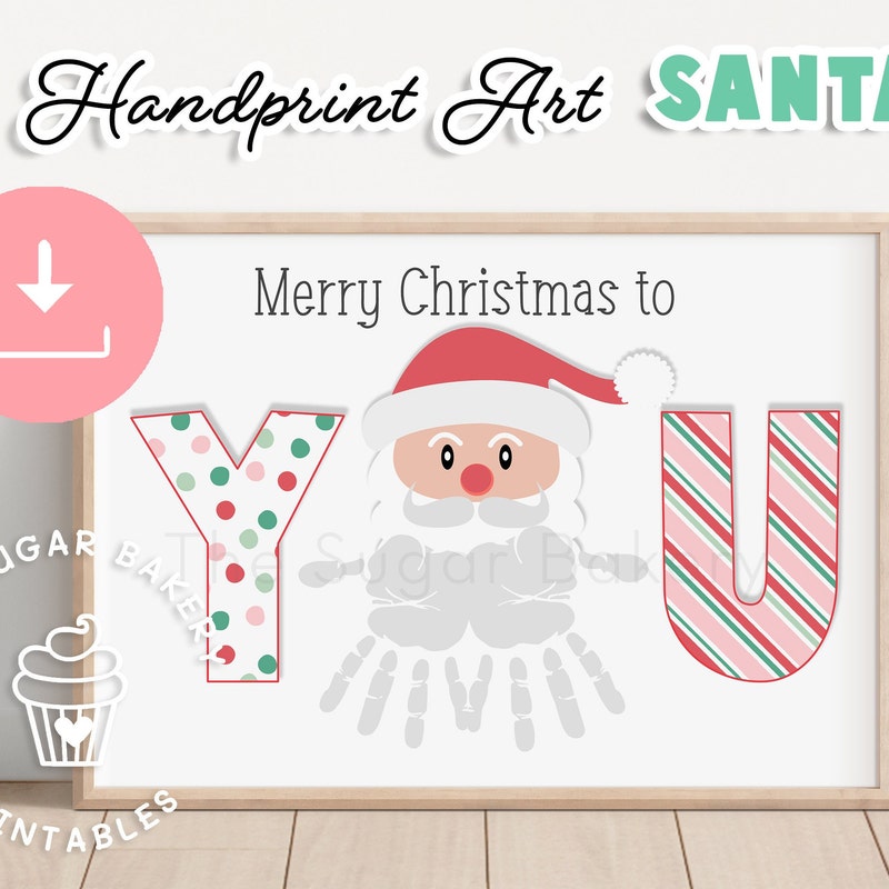 Santa Handprint - Etsy