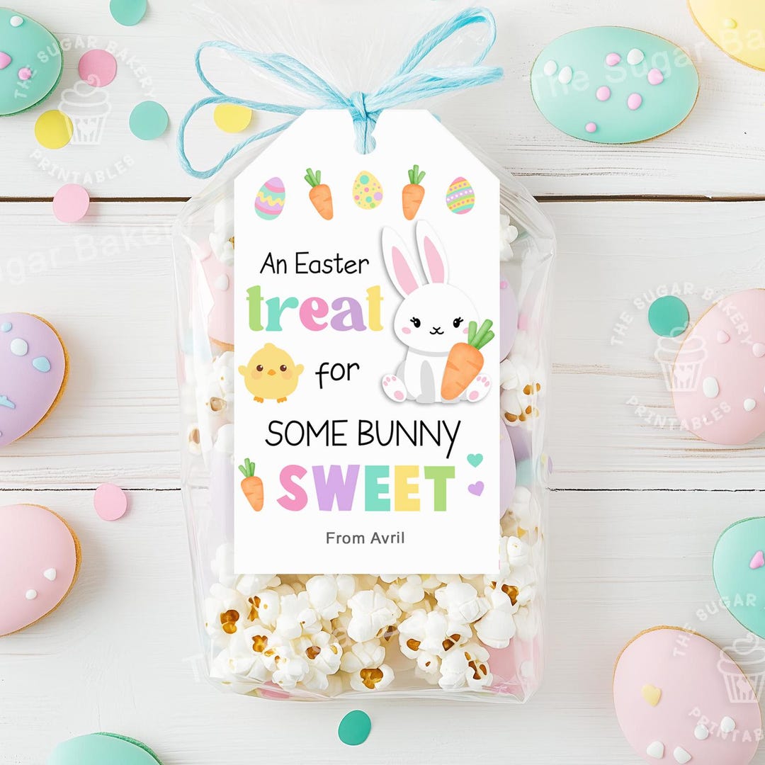 Printable Easter Tags, Easter Treat for SOMEBUNNY SWEET Tags, Easter ...