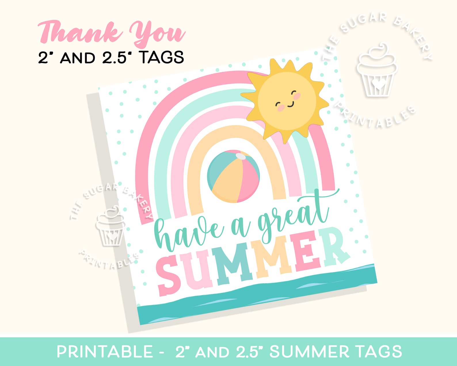 Have a Great SUMMER Printable Tag, End of Year Student Gift Tag, Beach ...