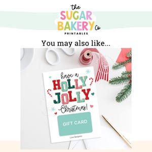 Have a HOLLY JOLLY Christmas Tag, Sweet Treat Cookie Tag, Printable ...