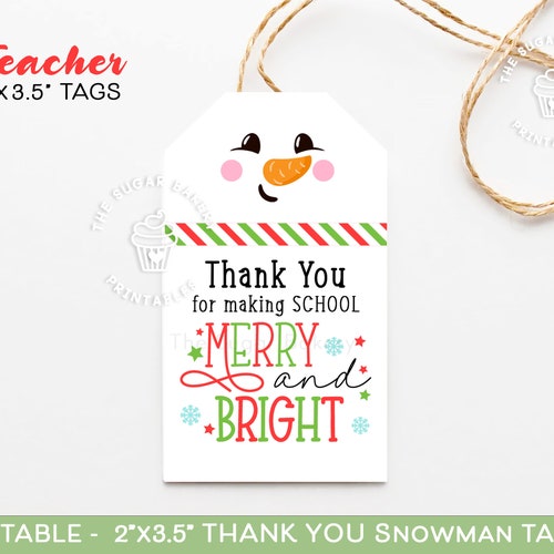 Class Gift Christmas Tags - Etsy