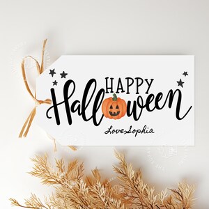EDITABLE Halloween Gift Tags, Happy Halloween Cookie Tags, Trick or ...