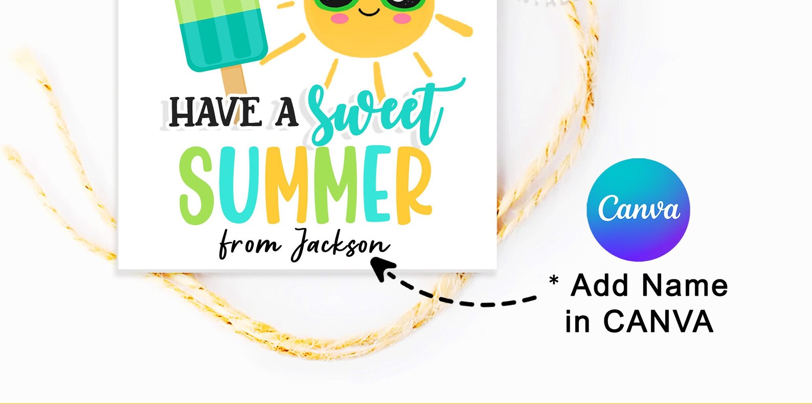 Have a SWEET SUMMER Tag, Popsicle Ice Cream Printable Treat Tag, End of ...