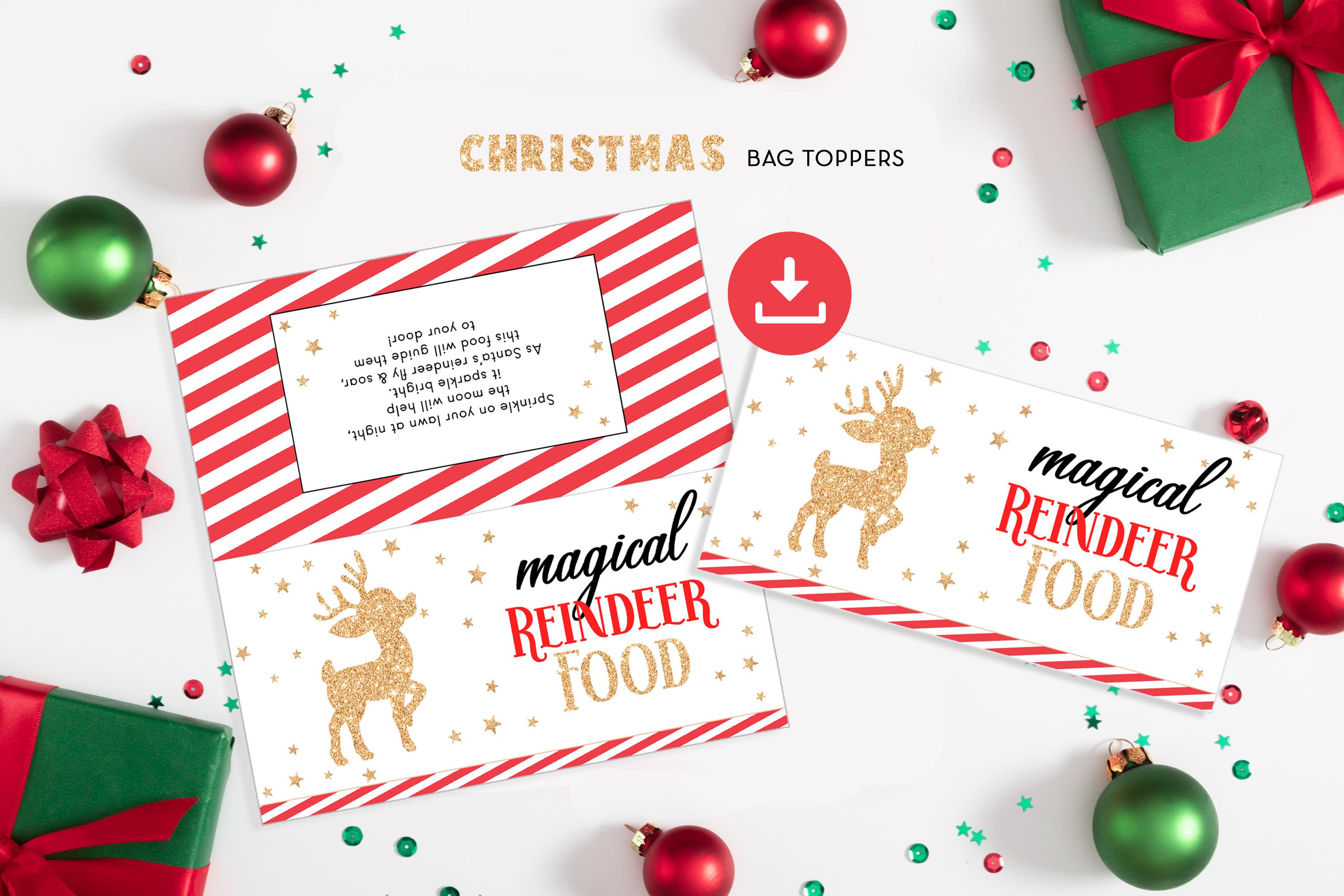 Printable Reindeer Food Topper, Magical Reindeer Food Bag Topper ...
