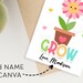Teacher Appreciation Gift Tag, Thank You for Helping Me GROW, Editable ...