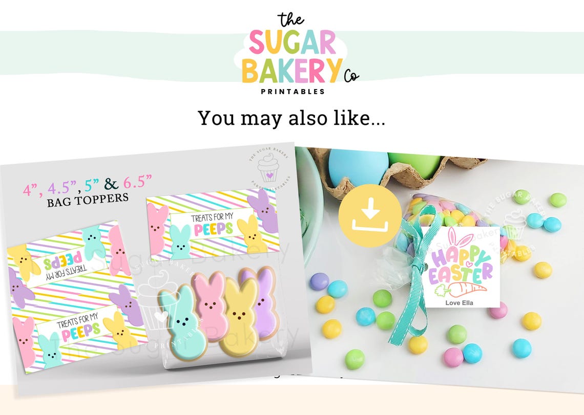 Printable Easter Gift Tag, Easter Bunny SWEET Treat Tag Classroom Tags ...