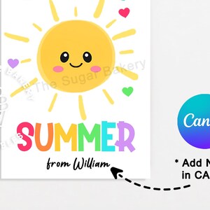 End of School Year Tags SUMMER Gift From Teacher Bubbles Sunglasses ...