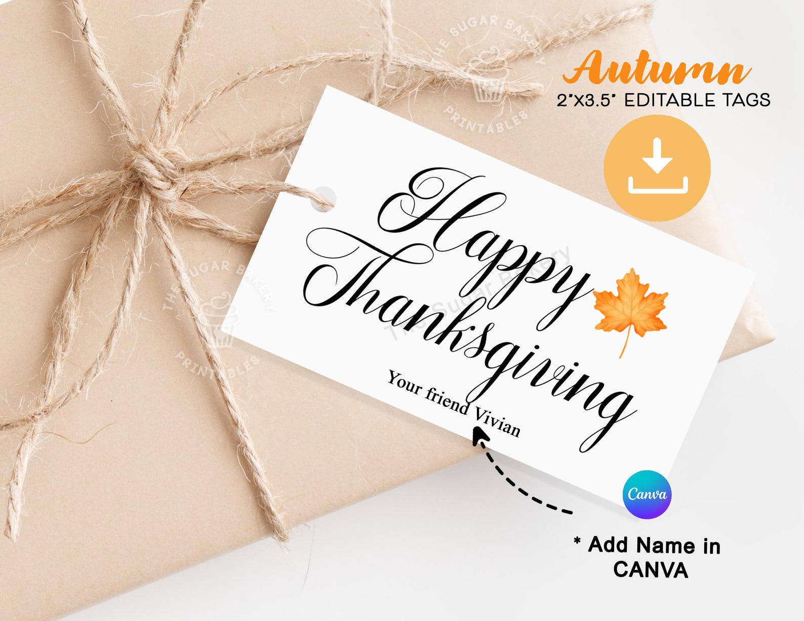 Happy Thanksgiving Gift Tags, Thanksgiving Gift Tags, Printable Autumn ...