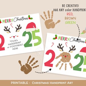 Christmas 2025 Handprint Reindeer Craft, Kids DIY Christmas Keepsake ...
