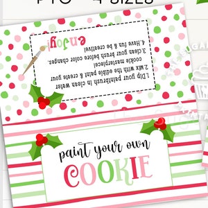 PYO Cookie Christmas Treat Bag Topper, PYO Cookie Topper, PYO Christmas ...
