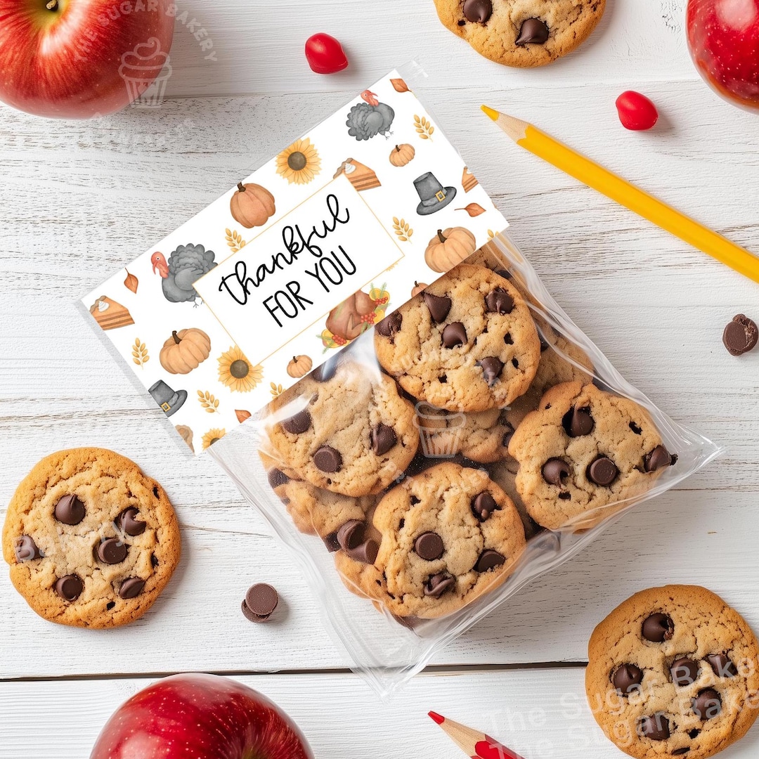 Printable Fall Treat Bag Topper THANKFUL for YOU Teacher Gift Bag ...