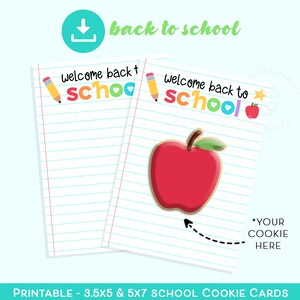 Welcome Back to School Cookie Card, 1st Day of School COOKIE CARD ...