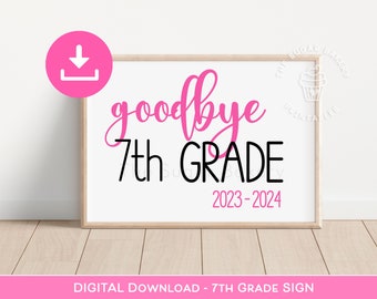 7th Grade Sign - Etsy