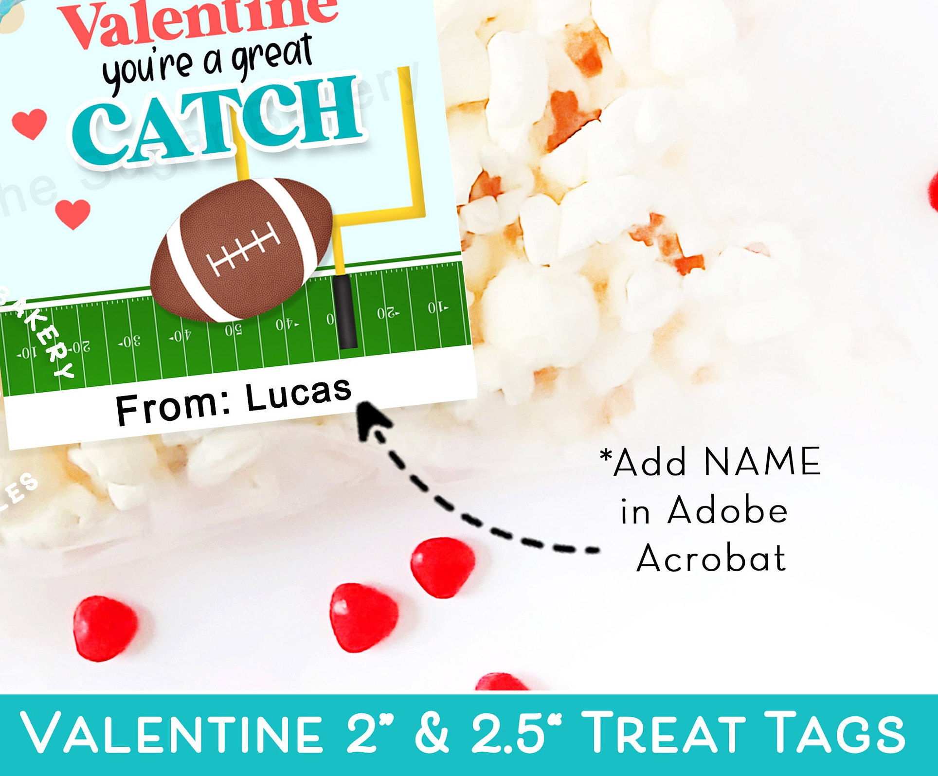 Football Valentine Tags Printable Sports Football All-star Valentine ...