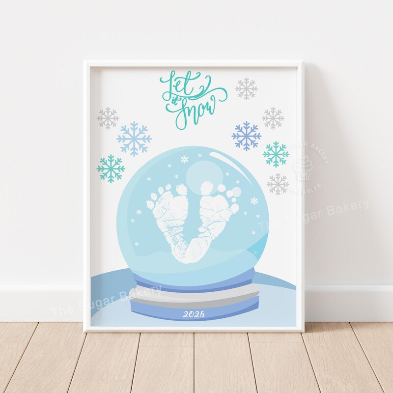 Handprint Snowglobe - Etsy