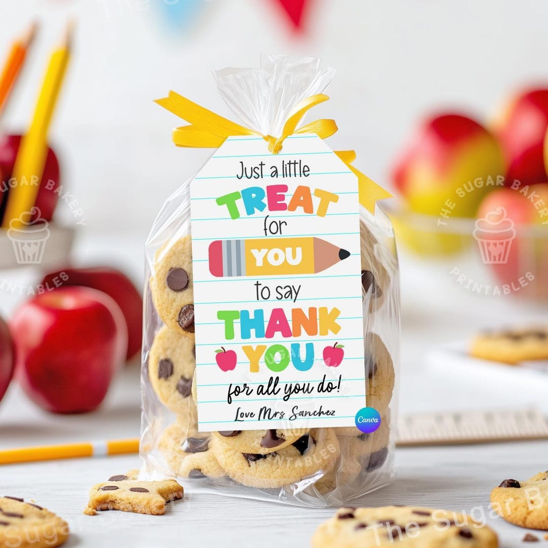 Teacher Appreciation TAGS, Editable TEACHER Thank You Gift Tag, End of ...