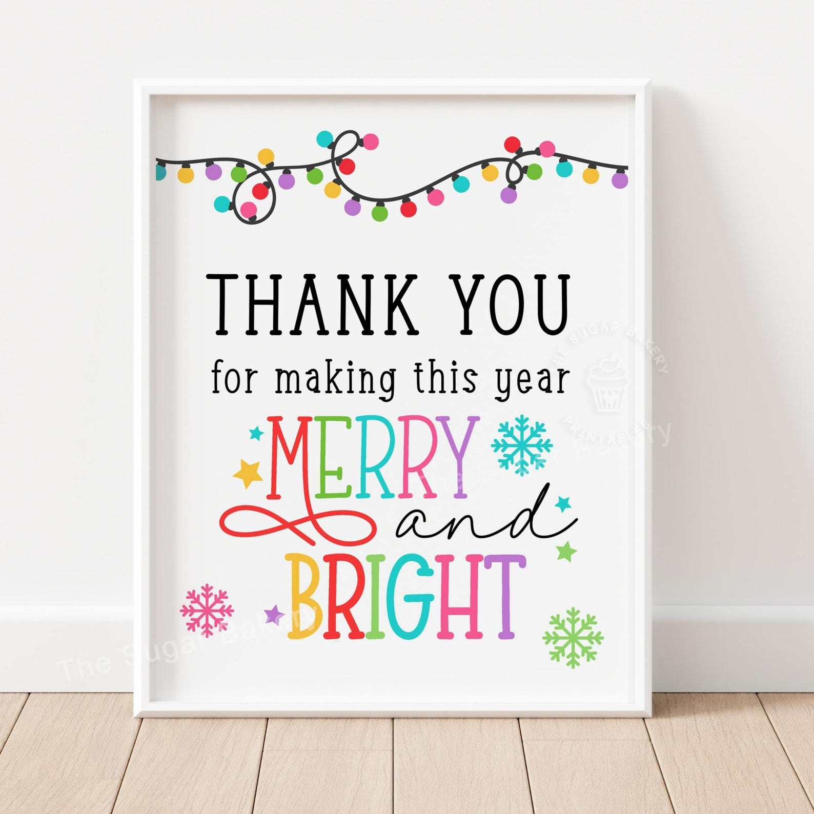 Printable Christmas Staff Appreciation Sign Teacher Merry Bright Treat ...