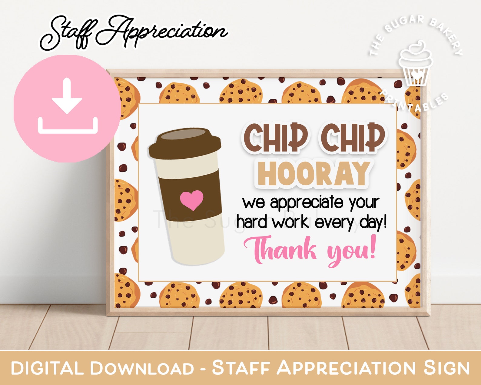 Printable Staff Appreciation Sign Teacher Appreciation Chip - Etsy