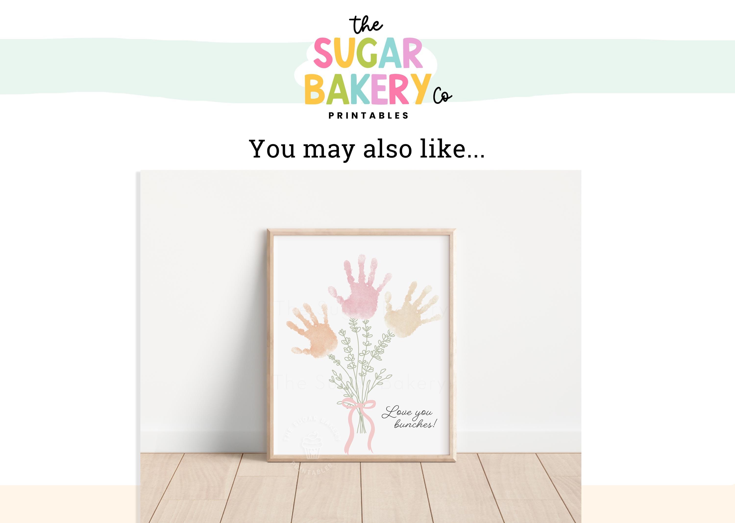 Mothers Day Handprint Craft Printable HANDPRINT Art for Kids Floral ...