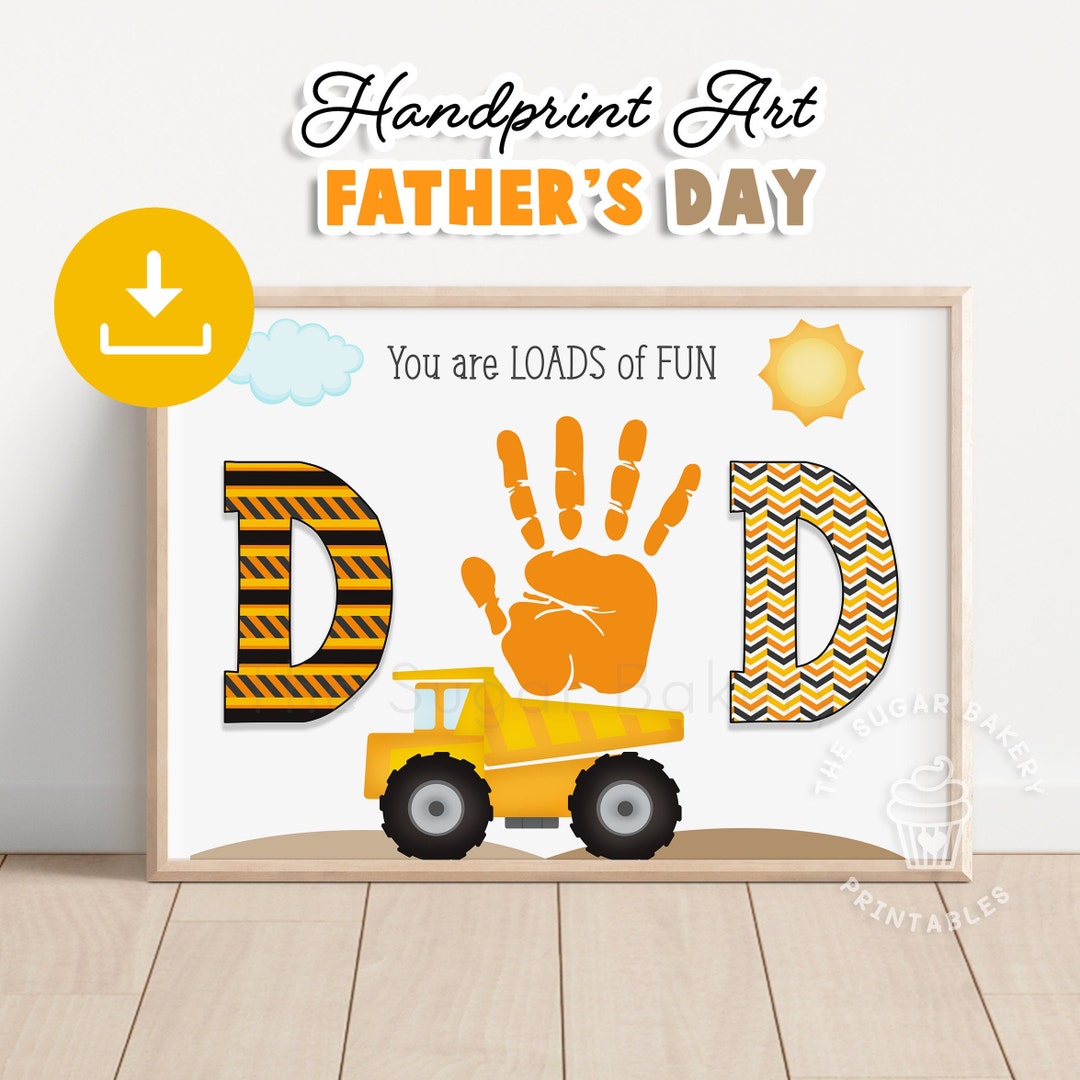 Father's Day Handprint, Handprint Art Craft for Father's Day, Dump ...