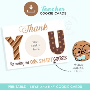Thank You for Making Me ONE Smart Cookie Card, Teacher Appreciation ...