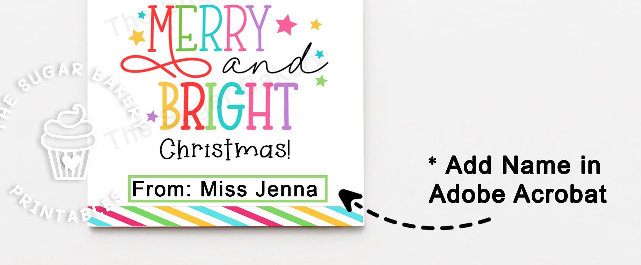 Printable Reindeer Gift Tag, Merry and Bright Reindeer Christmas Tag ...