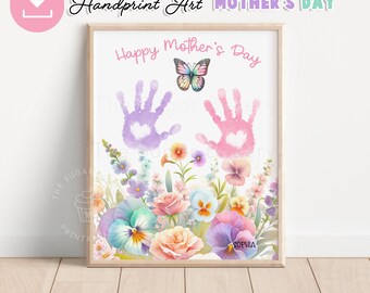 Mother's Day Handprint Art Printable for Kids - Etsy