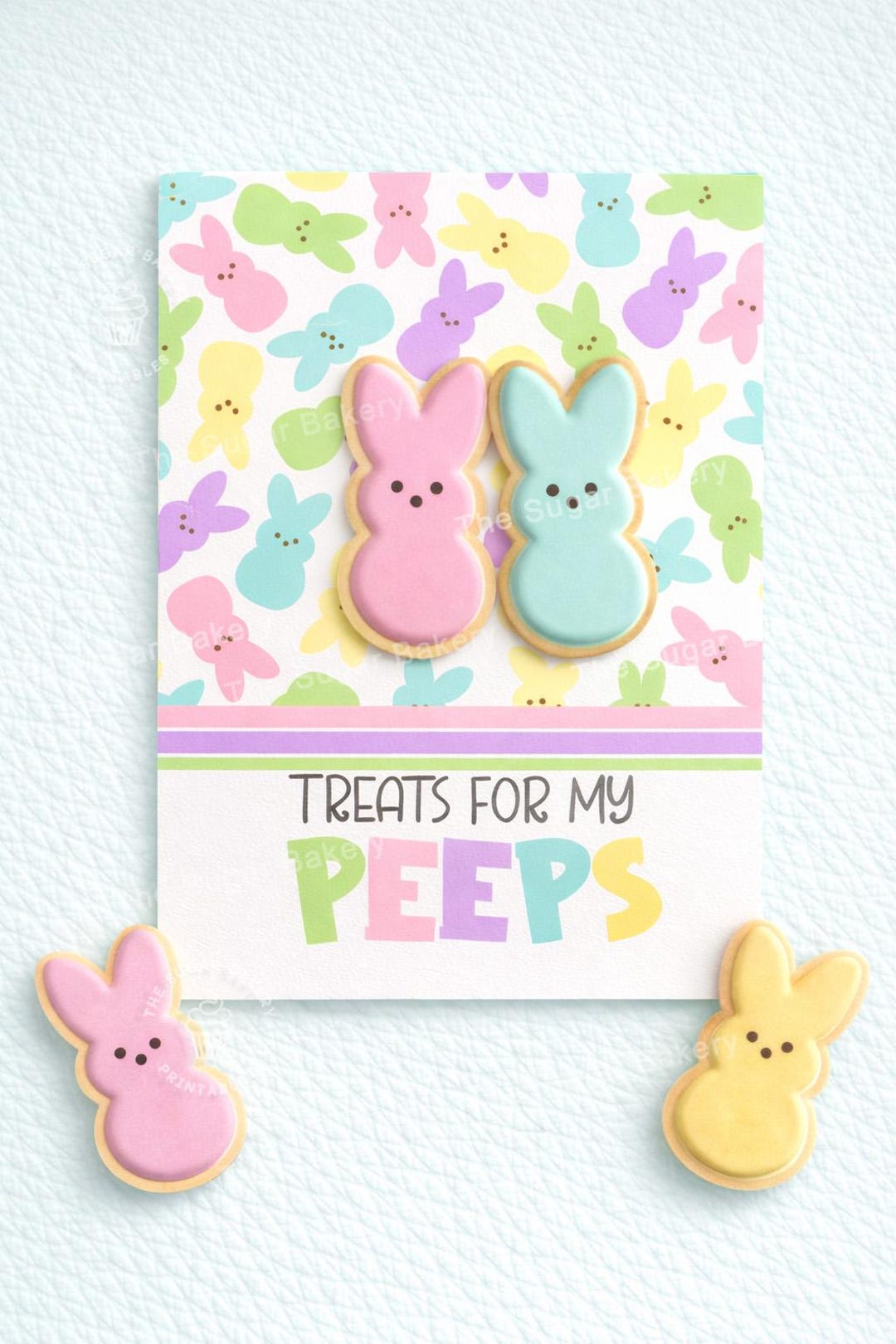 Printable Treats for My PEEPS COOKIE CARD, Easter Cookie Cards, Peeps ...