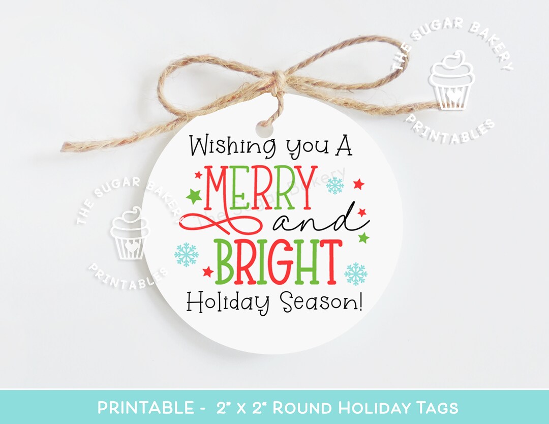 Wishing You a Merry & Bright Holiday Season, Holiday Treat Tags ...