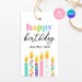 Happy BIRTHDAY Tags, Rainbow Printable Birthday Tags, Birthday GIFT ...