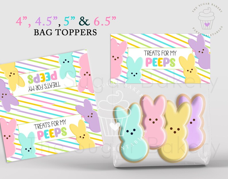 Treats for My PEEPS Treat Bag Topper 4 4.5 - Etsy