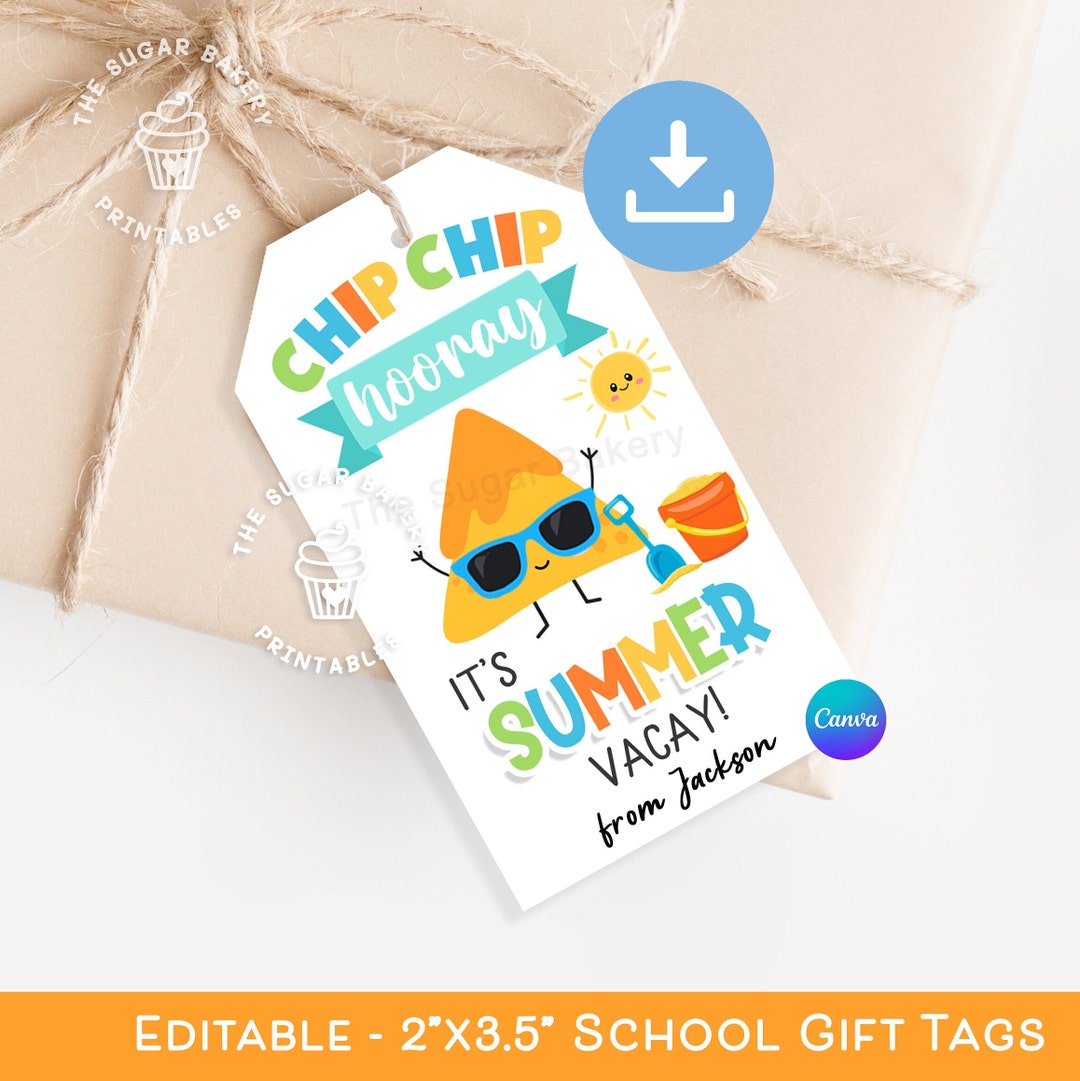 End of Year Student Gift Tags, CHIP CHIP Hooray Tag, Gifts for STUDENTS ...