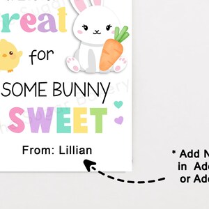 Printable Easter Tags, Easter Treat for SOMEBUNNY SWEET Tags, Easter ...