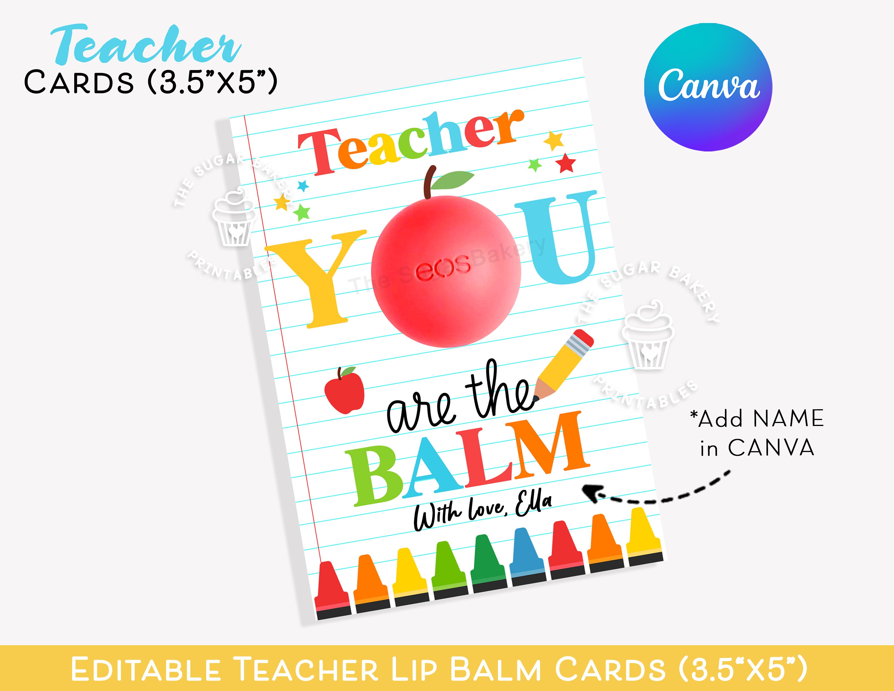 Teacher Appreciation Gift Tag, End of School Gift, You're the BALM Card ...