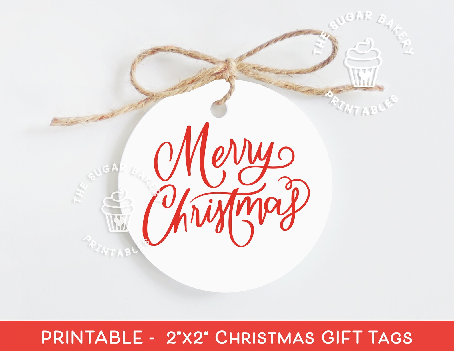 Printable Christmas Cookie Tag Simple ROUND Christmas Gift - Etsy