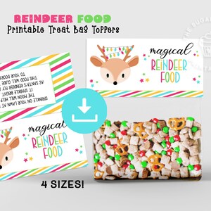 Printable Reindeer Food Topper, Magical Reindeer Food Bag Topper ...