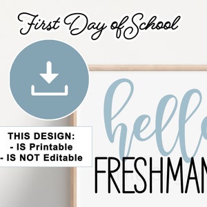 First Day of FRESHMAN YEAR, 1st Day of 9th Grade, Hello Freshman Year ...