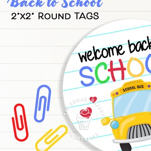 Welcome Back to SCHOOL Bus Driver Gift Tags, Happy 1st Day of School ...