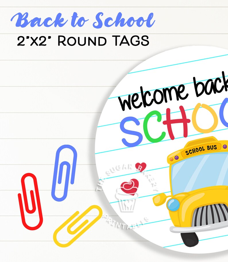Welcome Back to SCHOOL Bus Driver Gift Tags, Happy 1st Day of School ...