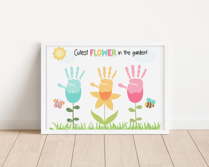 Spring Flower Handprint Craft Printable – Easter Flower Garden ...