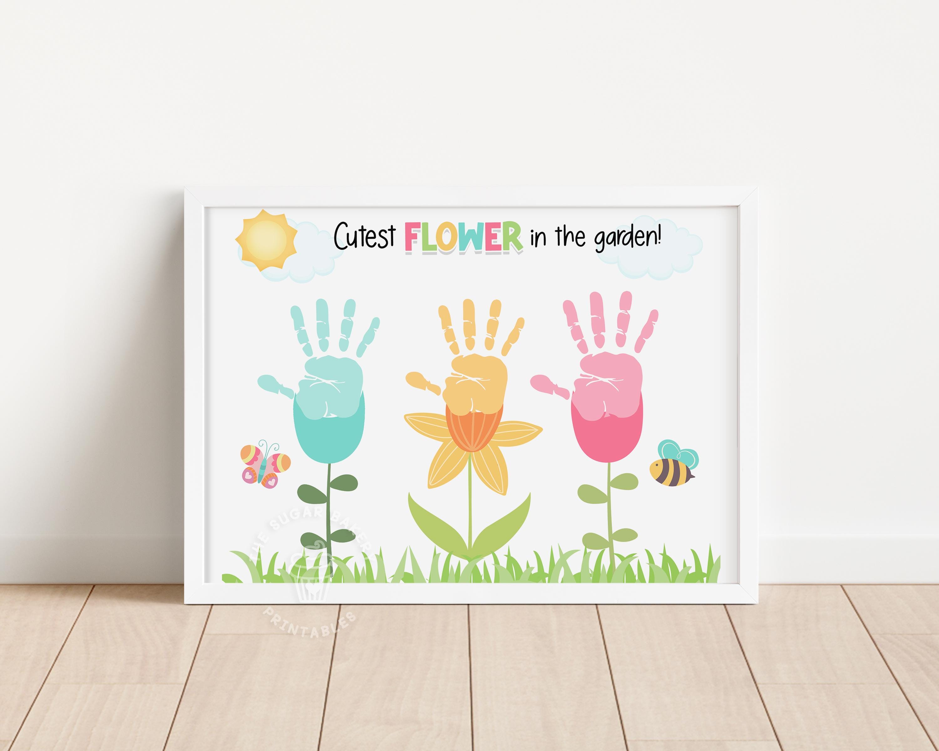 Spring Flower Handprint Craft Printable – Easter Flower Garden ...