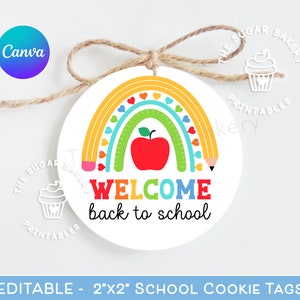 Welcome Back to School Tags, First Day of School Gift TAG, 1st Day of ...