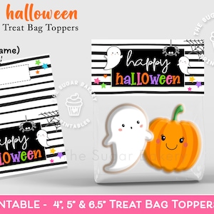 Halloween TREAT Bag TOPPER, Halloween Treat Bags for Kids, Printable ...