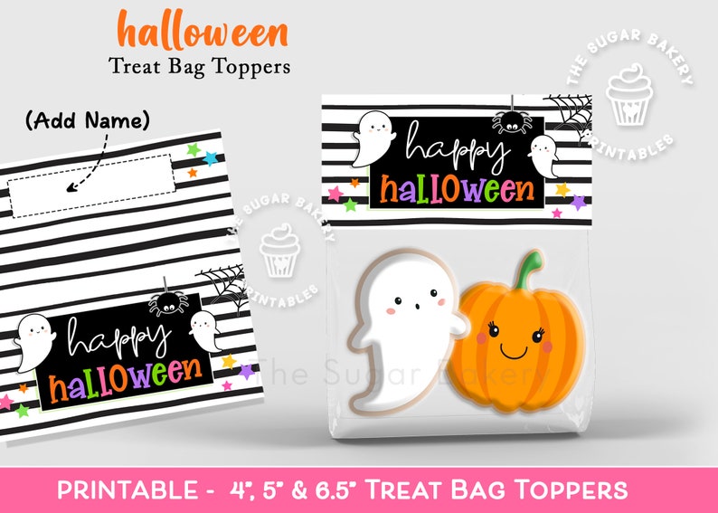 Halloween TREAT Bag TOPPER Halloween Treat Bags for Kids - Etsy