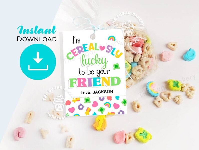 CEREAL-SLY Lucky FRIEND Appreciation Tag Lucky Charm Cereal - Etsy